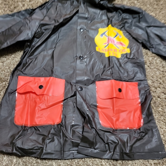 Jackets & Coats | 215 Fireman Rain Jacket Boys Small Firefighter 10 Pvc ...